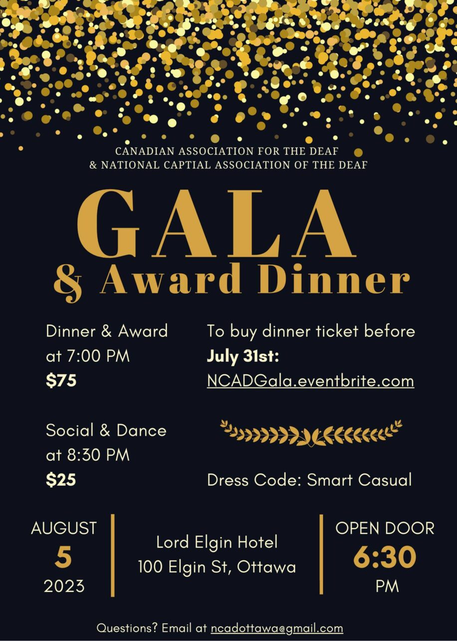 Gala Poster - Canadian Association of the Deaf - Association des Sourds ...